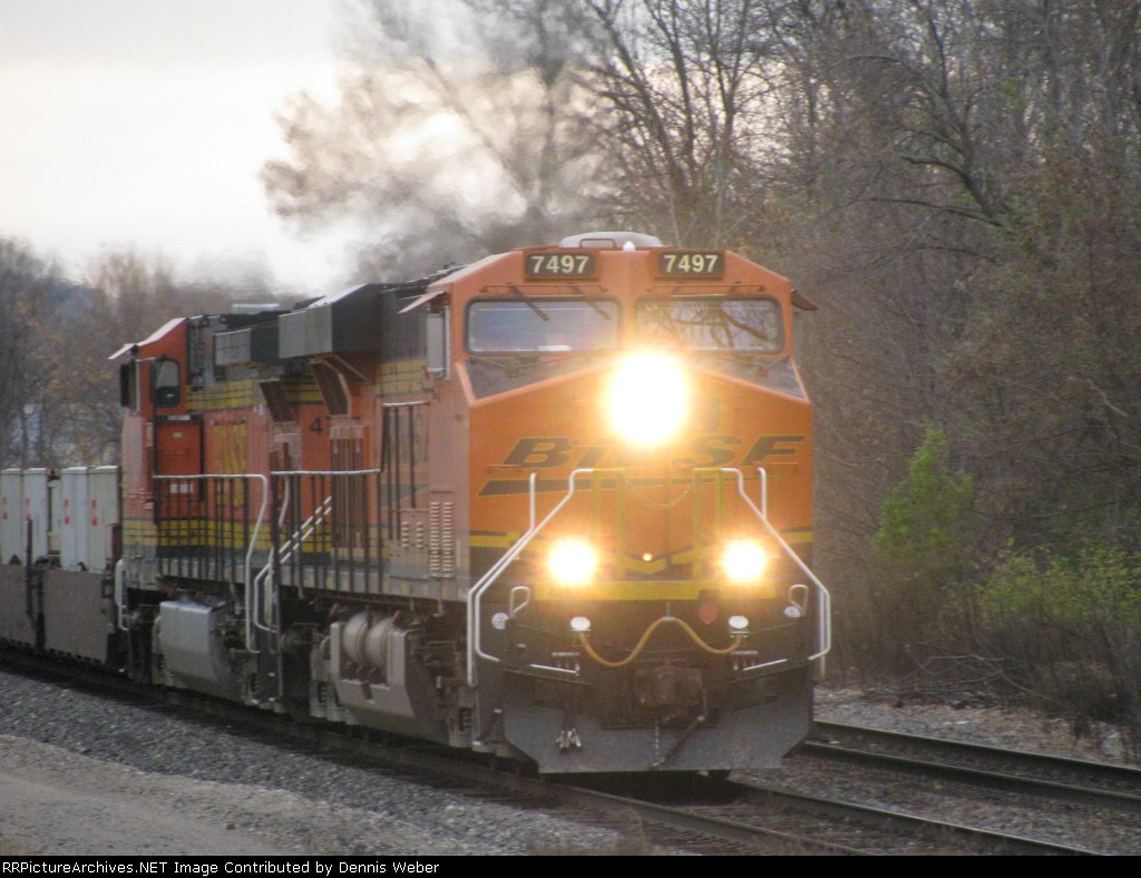 BNSF 7497 BNSF's St.Croix Sub.